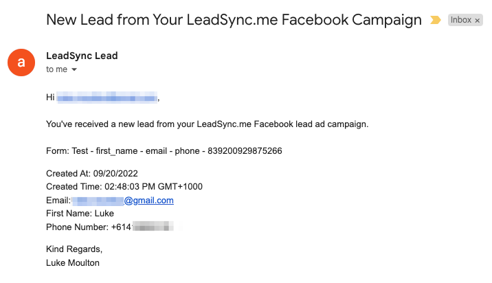 How to Receive Facebook Lead Email Notifications via LeadSync