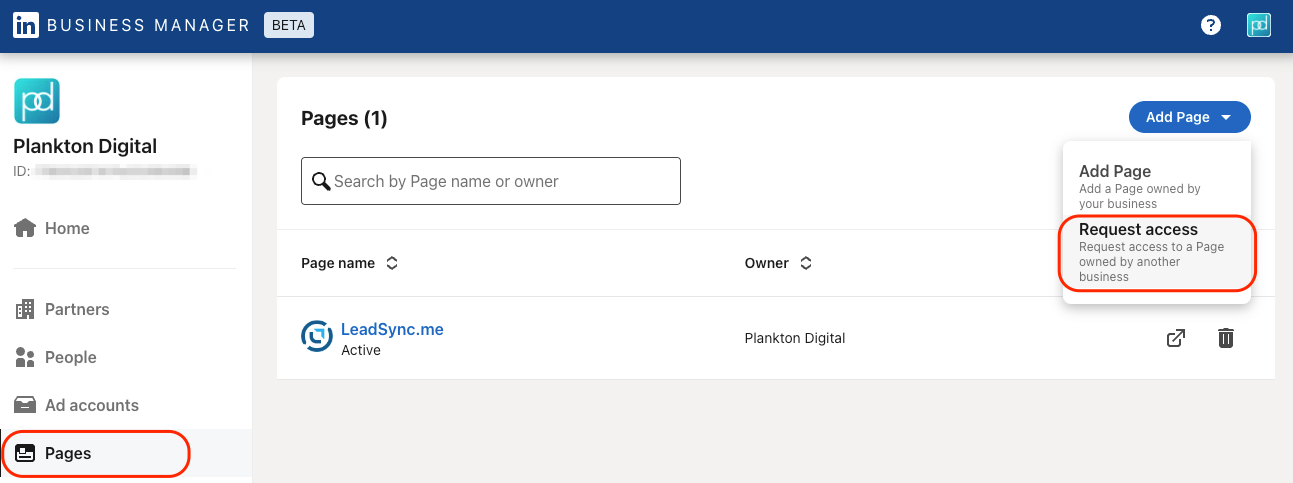 Accessing Client's LinkedIn Ads Account via Business Manager