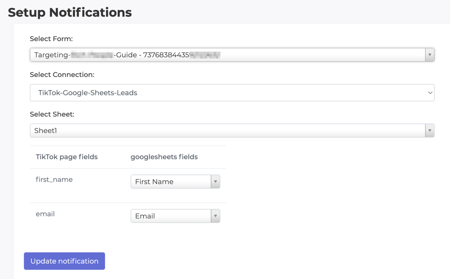 How to Connect TikTok Leads to Google Sheets via LeadSync